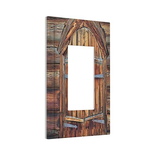 Rustic Barn Door Wood Gate Western Country Rocker Light Switch Cover 1 ...