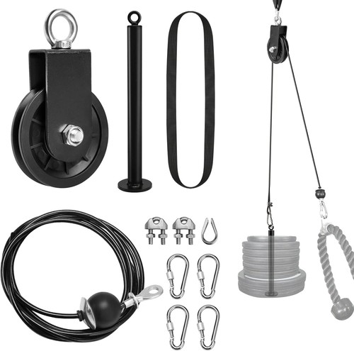 Fitness Pulley Cable System for Weight Lifting, Lat Pull Down, Weight ...