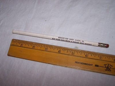 Vintage GRACEY FUR SHOP Pencil DIXON ILLINOIS | eBay