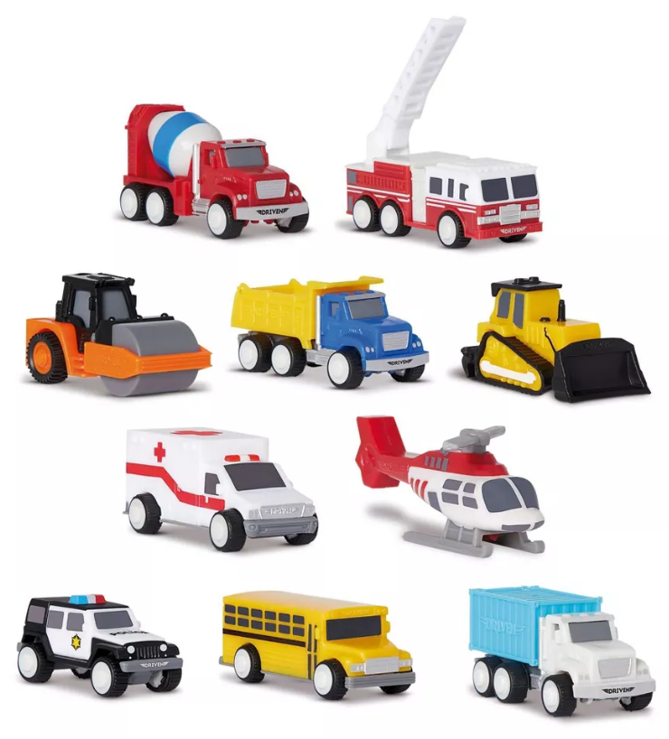 BRAND NEW Driven Pocket Fleet Mini Vehicle Pack of 10! | eBay