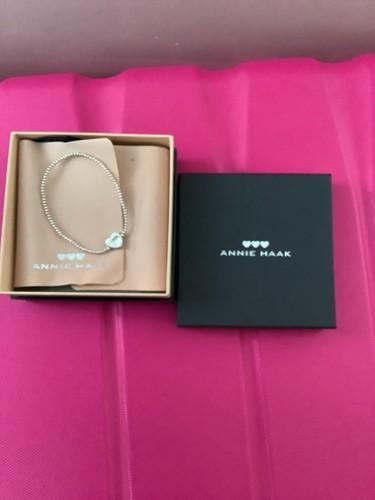 Annie Haak , Solid Silver Expandable Bracelet With A Solid Heart. | eBay UK