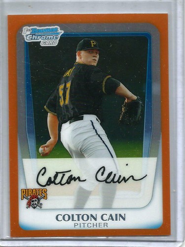 Colton Cain 2011 Bowman Chrome Orange Refractor #20/25 | eBay
