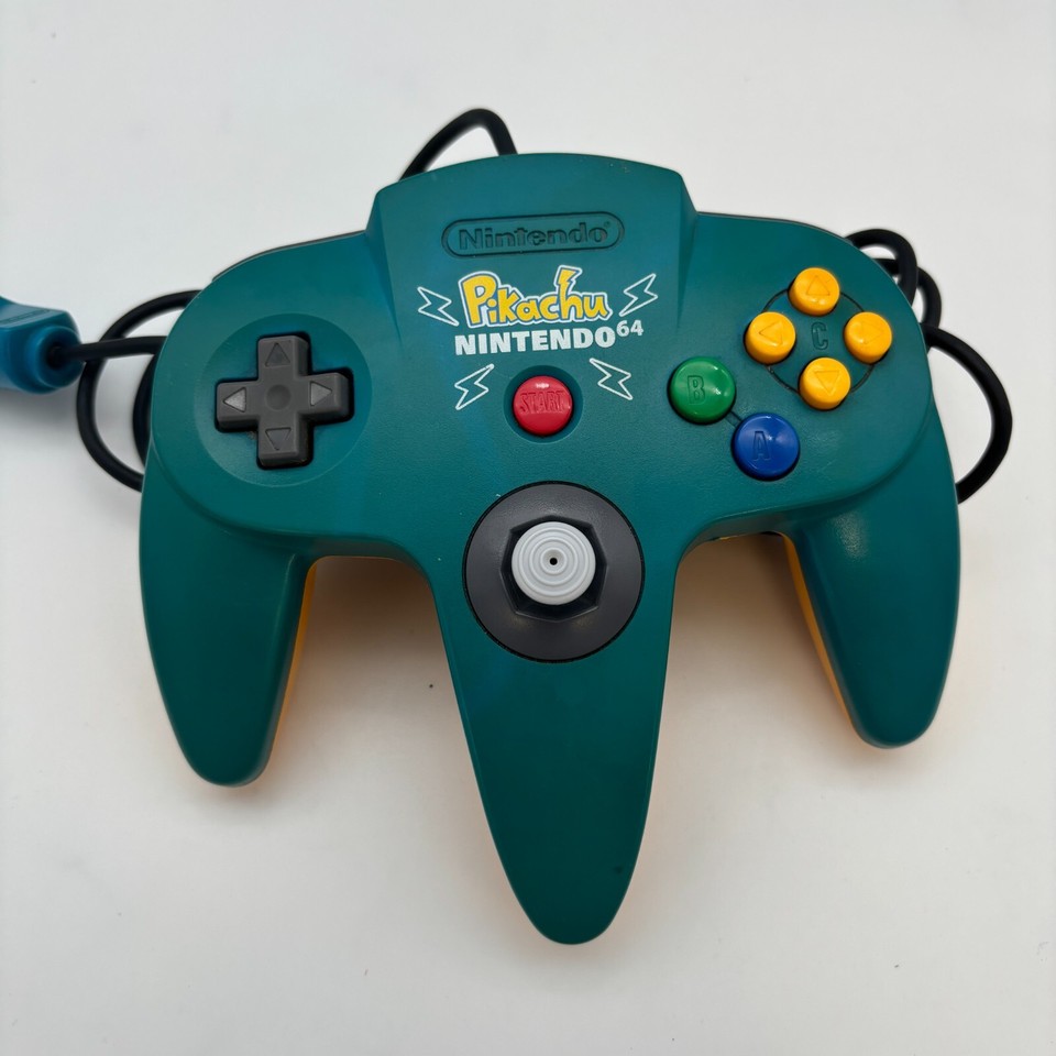 Refurbished: Nintendo 64 N64 Pokemon Pikachu Blue Console Controller AC ...