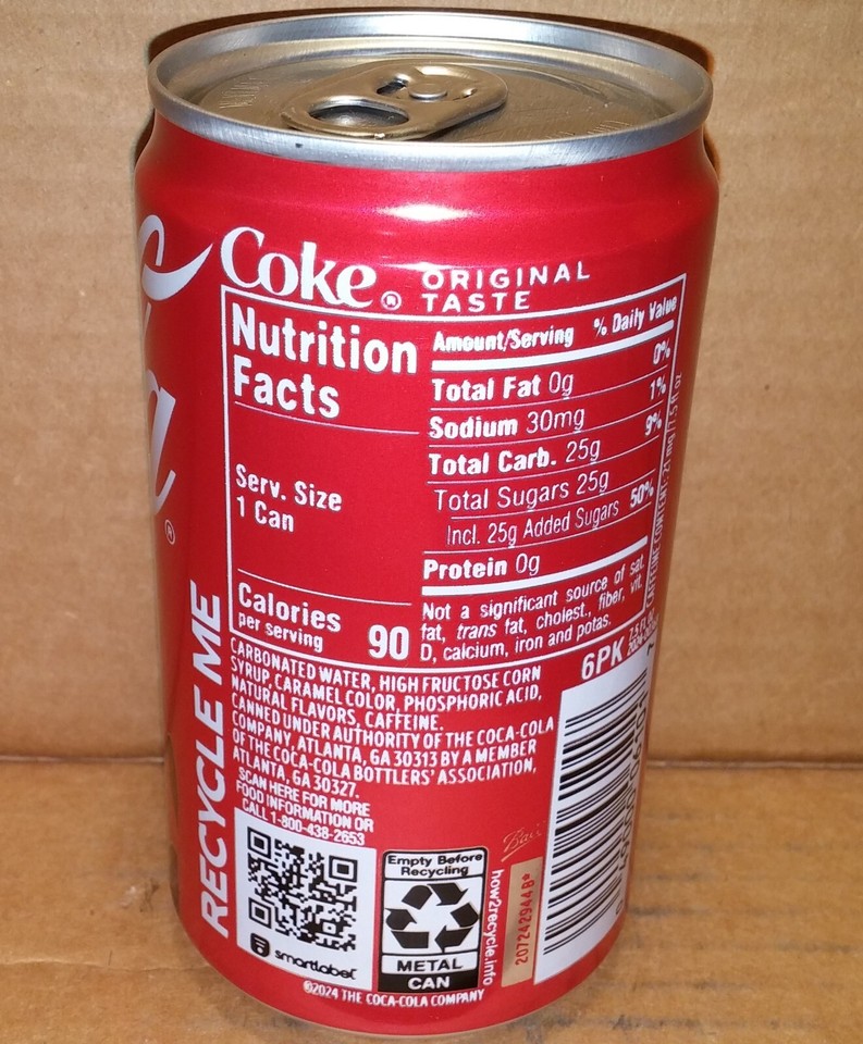 Coke Coca-Cola 7.5 oz Christmas Santa Can - "Sip, Scan, Enter" - 2024 ...