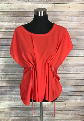 Women's French Connection Red Orange Sleeveless Shirt - Size Small | eBay
