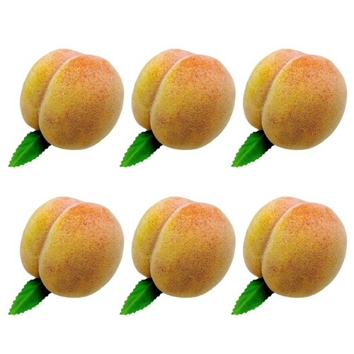 6pcs Artificial Peach Realistic Peach Decors Simulation Fruit Model ...