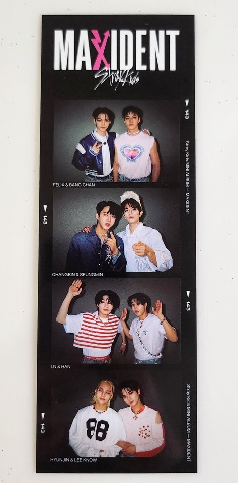 STRAY KIDS Mini Album 'MAXIDENT' Official Photo Cards, Mini Poster, 4 ...