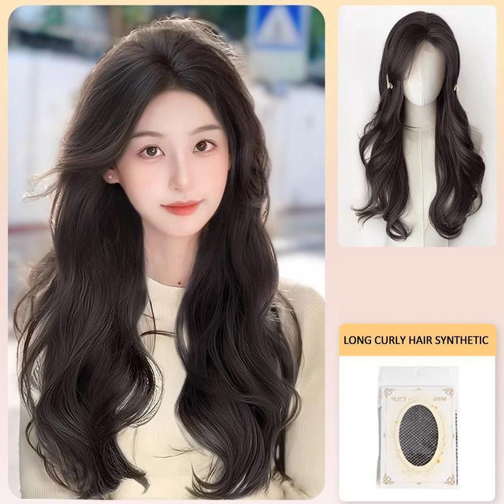 Long Curly Hair Synthetic Natural Middle-parted Curly Heat-resistant ∏ ...