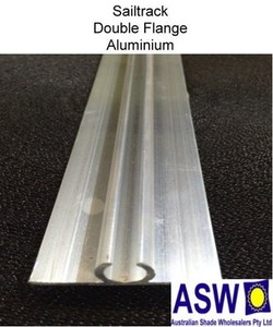 2m SAILTRACK ALUMINIUM Double Flange Sail Track Shade Caravan Annex ...