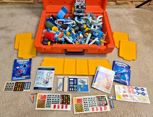 Vintage 8+ POUND LOT Fisher Price CONSTRUX Building Parts Pieces w ...