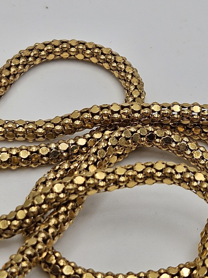 Vintage LIRM Italy Sterling Silver Vermeil Popcorn Link Chain Necklace ...