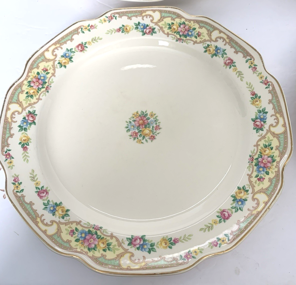 4 Vintage Dinner Plates 9" Mount Mt Clemens Pottery Mildred 1930's ...
