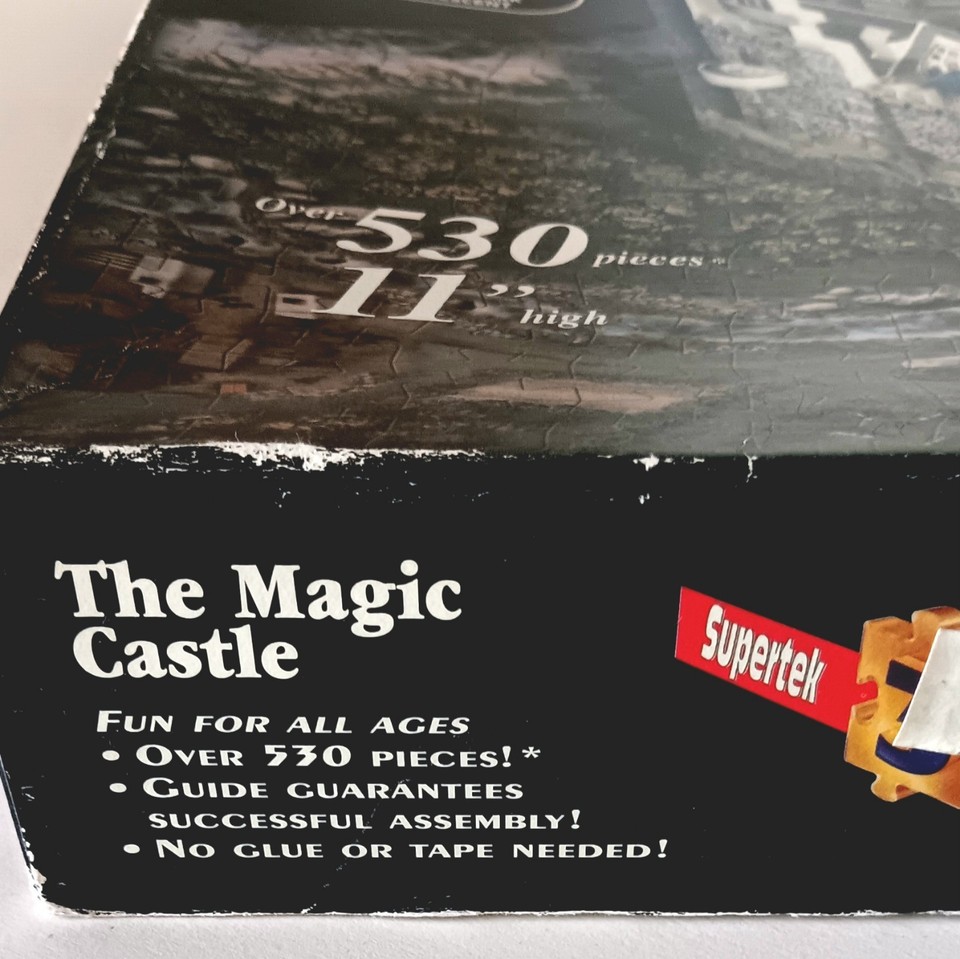 Supertek 3D MAGIC CASTLE (New Sealed) 530+ Piece 3D Jigsaw Puzzle Glows ...