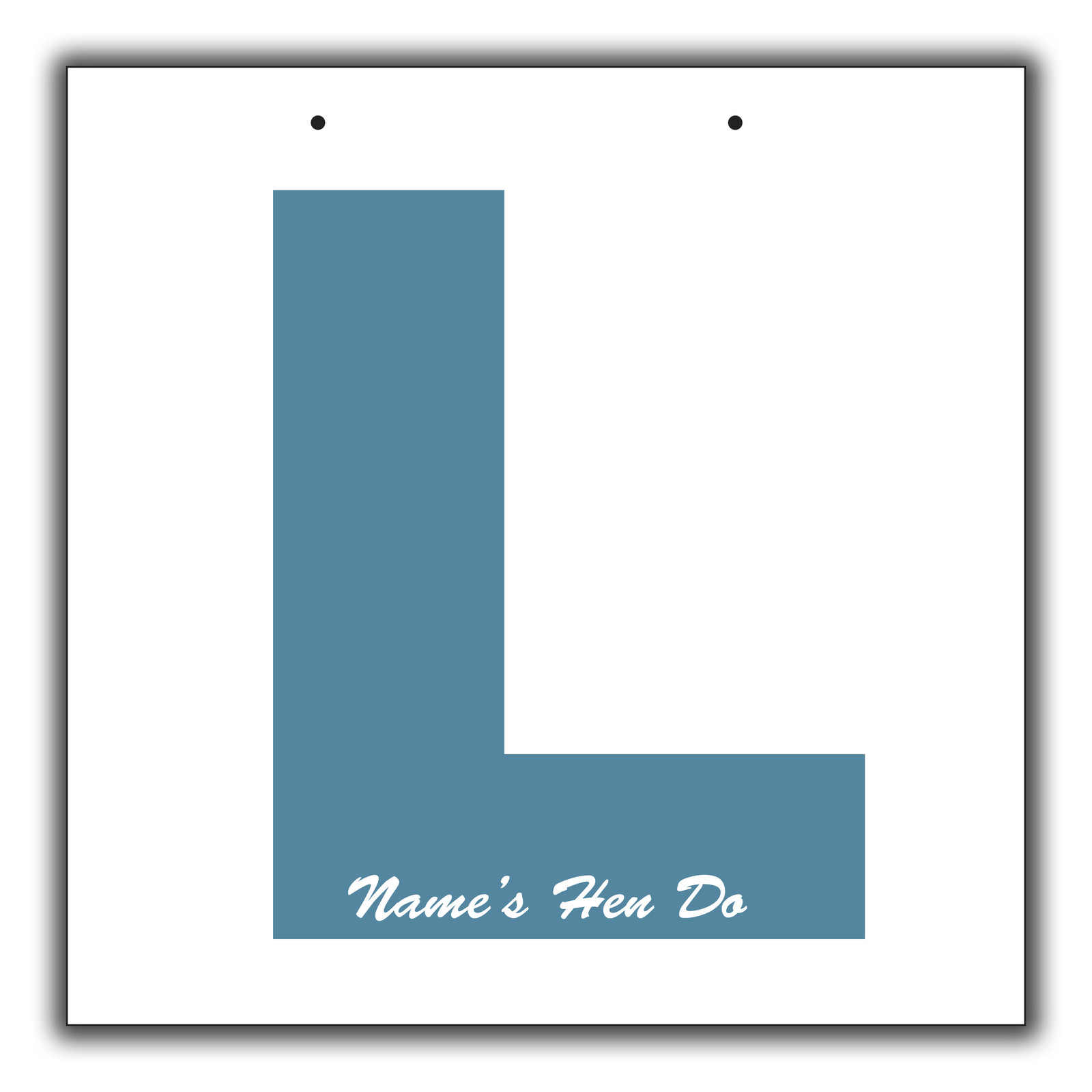 Personalised Learner L Plate for Hen Party Brides in red,pink,purple ...