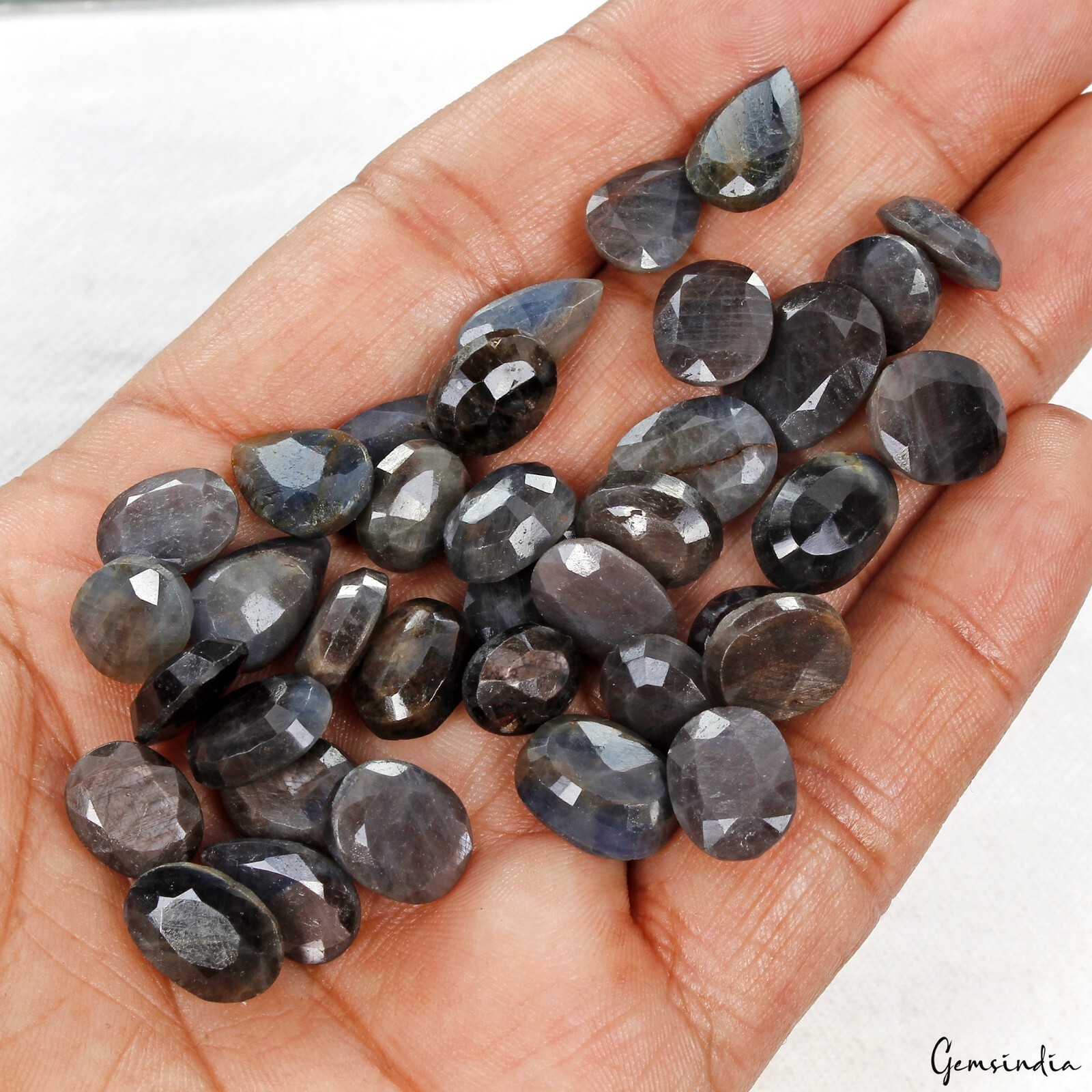 36 Pcs Natural Blue Gray Sapphire Untreated Mix Cut Loose Gemstones~230 ...