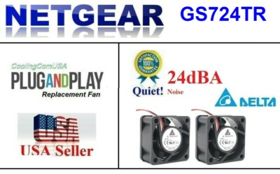 2x Quiet Replacement Fans for Netgear GS724TR Gigabit Switch | eBay