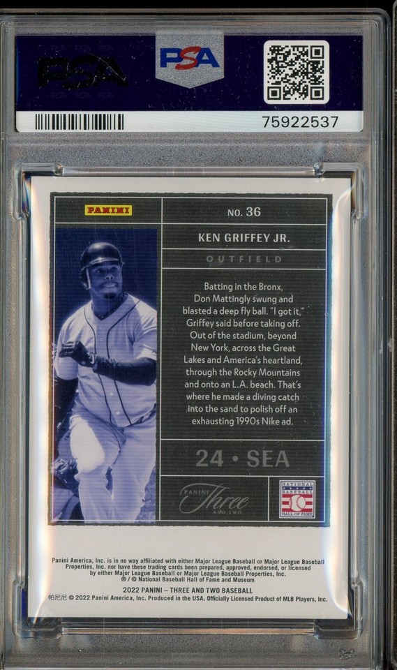 2022 Panini Three And Two Gold #36 Ken Griffey Jr. Mariners HOF 6/25 ...