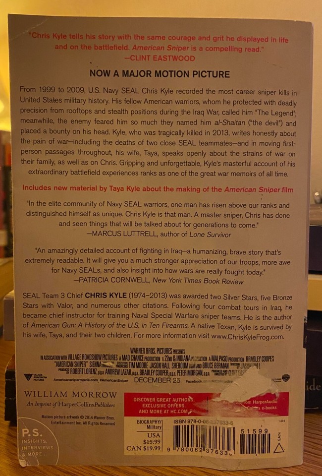 American Sniper: Autobiography by Chris Kyle (2012, Paperback ...