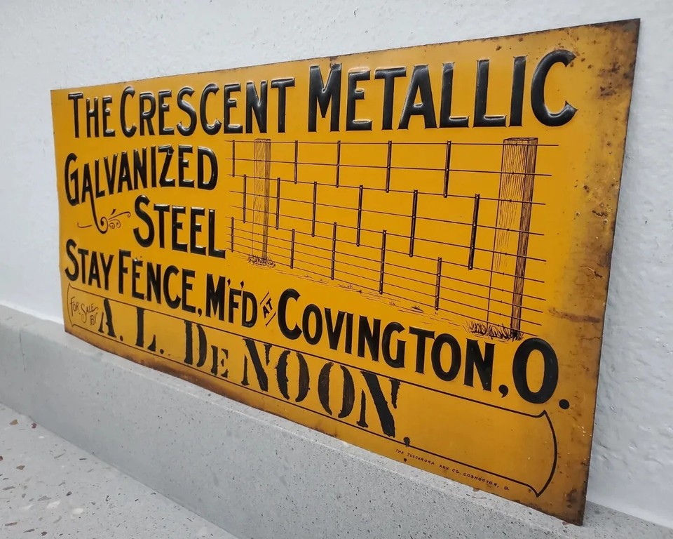 1910s TIN TACKER FENCE SIGN | eBay