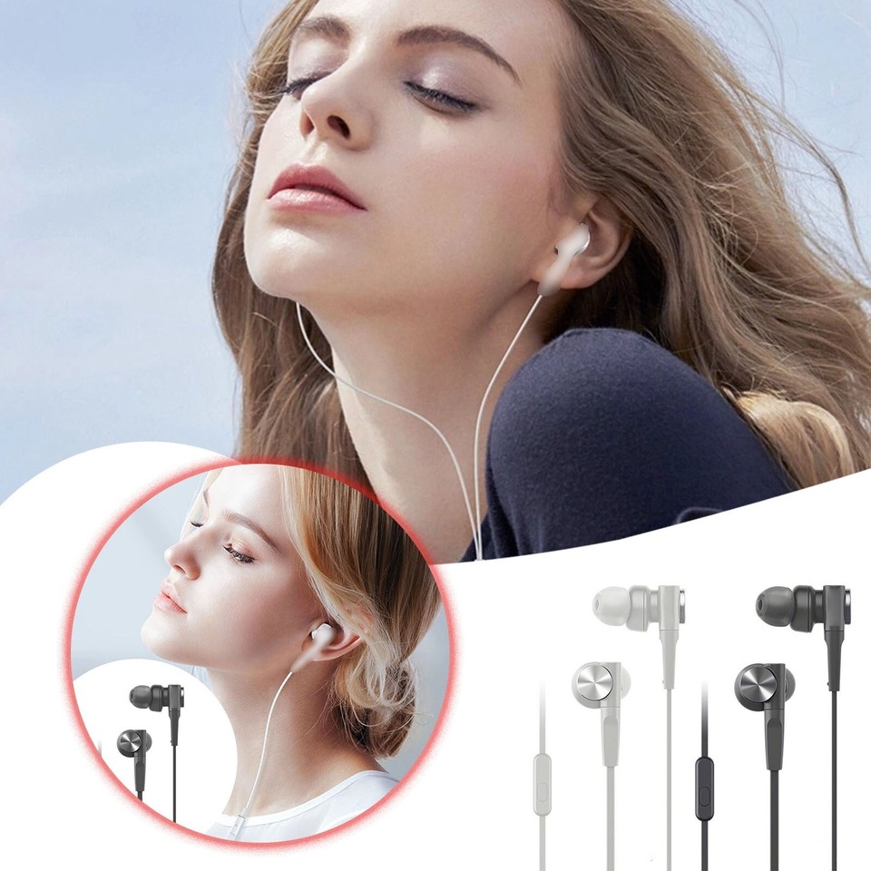 Bass Booster In-Ear Headphones In-line Remote Mic For SONY MDR-XB55AP ...