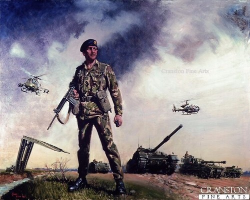 Modern British army Military art print Terence Cuneo infantry tanks | eBay