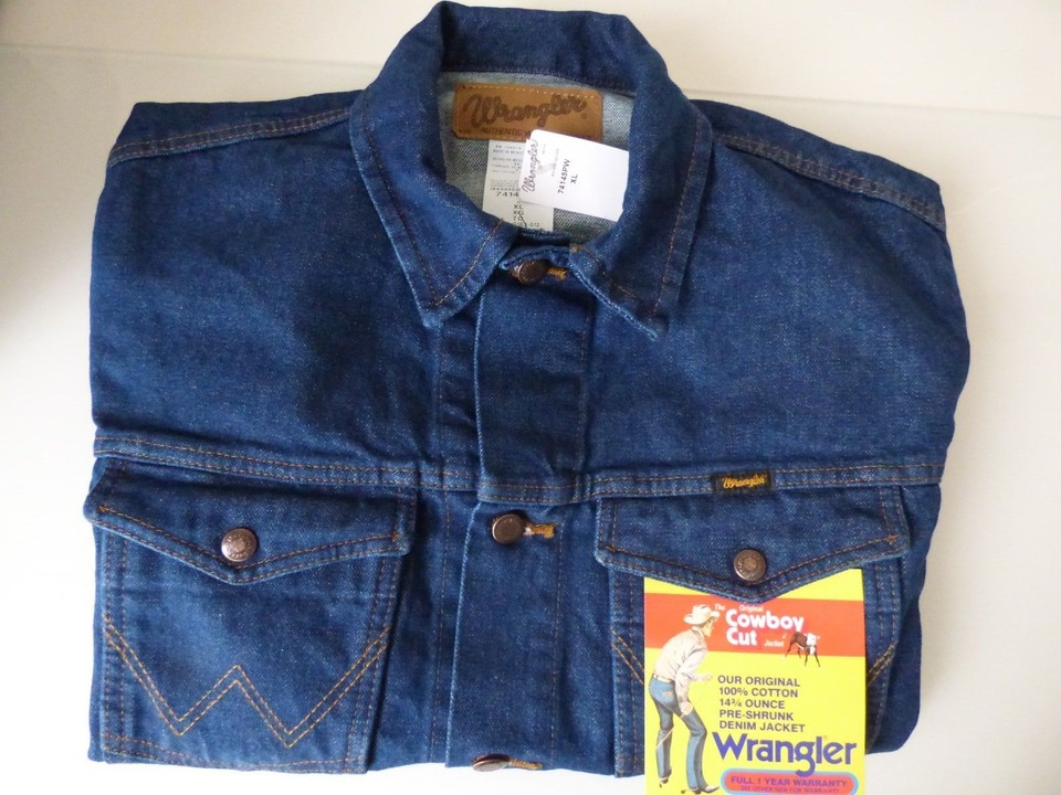Men's Wrangler Cowboy Cut Denim Jacket - Inside Pockets | eBay