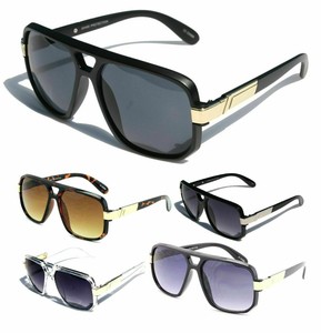 GAZELLE SWAG SQUARE AVIATOR SUNGLASSES OVERSIZED RETRO DESIGNER FASHION ...