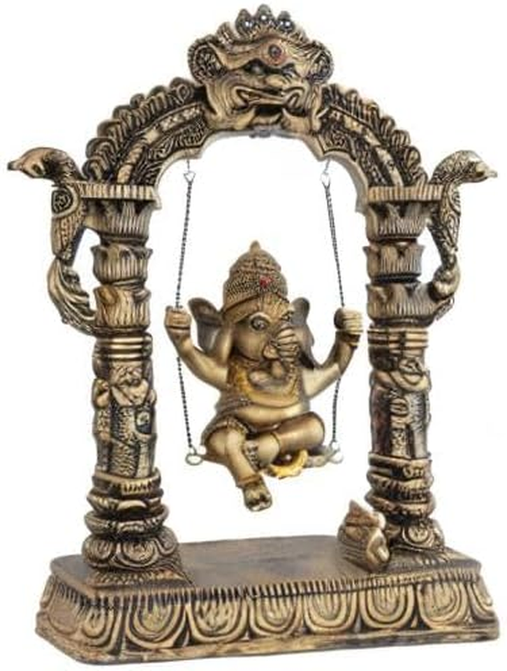 Ebros 9" Tall Hindu Supreme Elephant God Baby Ganesha Playing on Swing ...