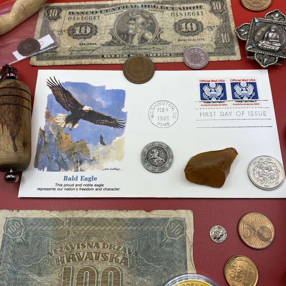 Junk Drawer Lot #404- Old Roman Currency 1864 Coin Antique Gold Silver ...