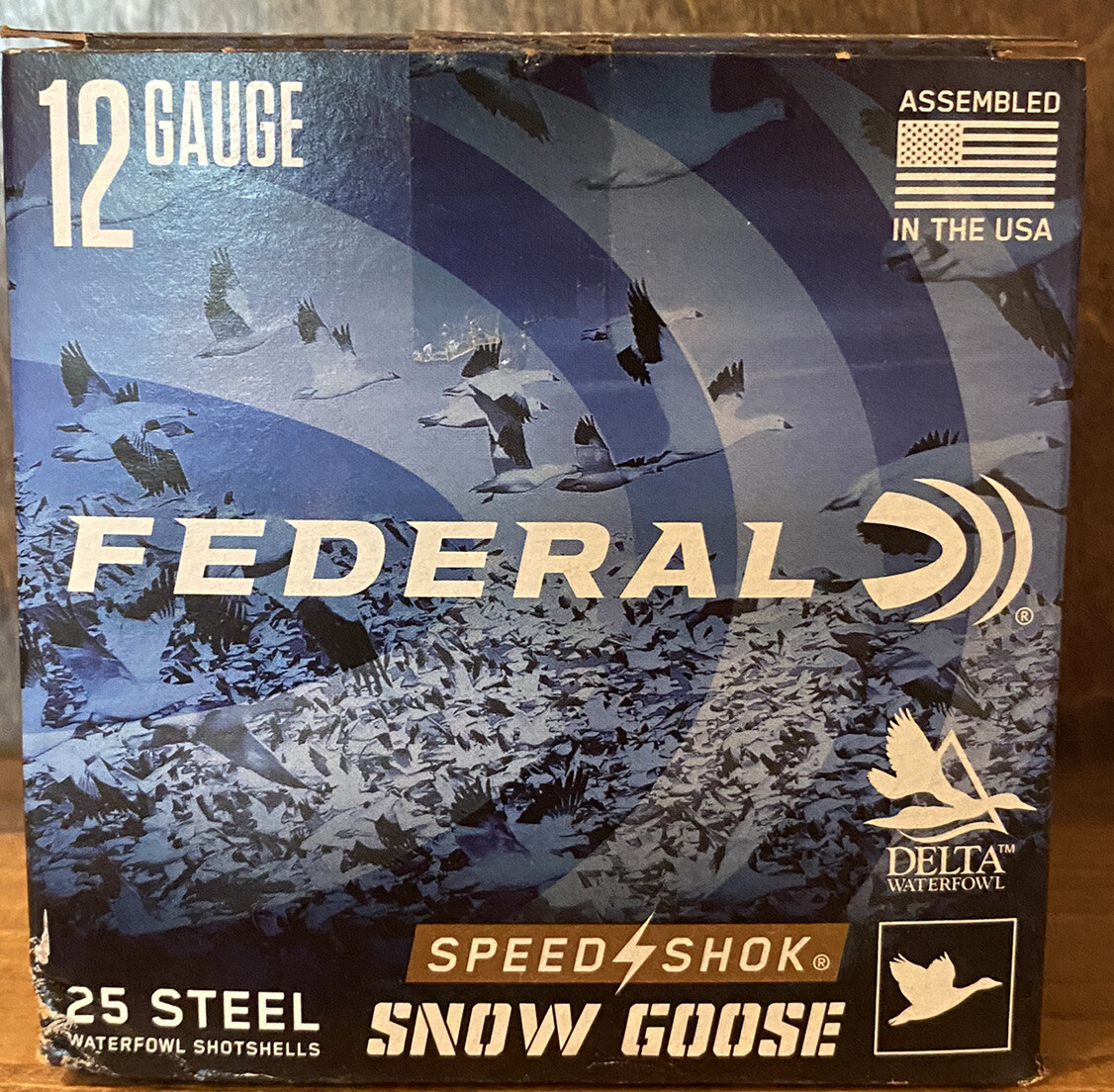 Federal SNOW GOOSE Speed Shok EMPTY Shotgun Shell Box 12 ga Decor Duck ...
