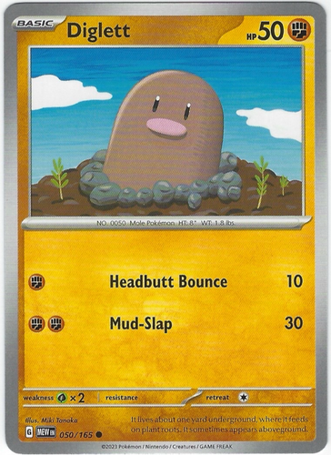 Diglett #050/165 SV: Scarlet & Violet 151 Common - Pokemon | eBay Australia