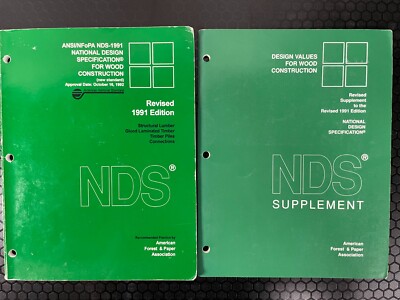 National Design Specification for Wood Structures, NDS-1991 | eBay