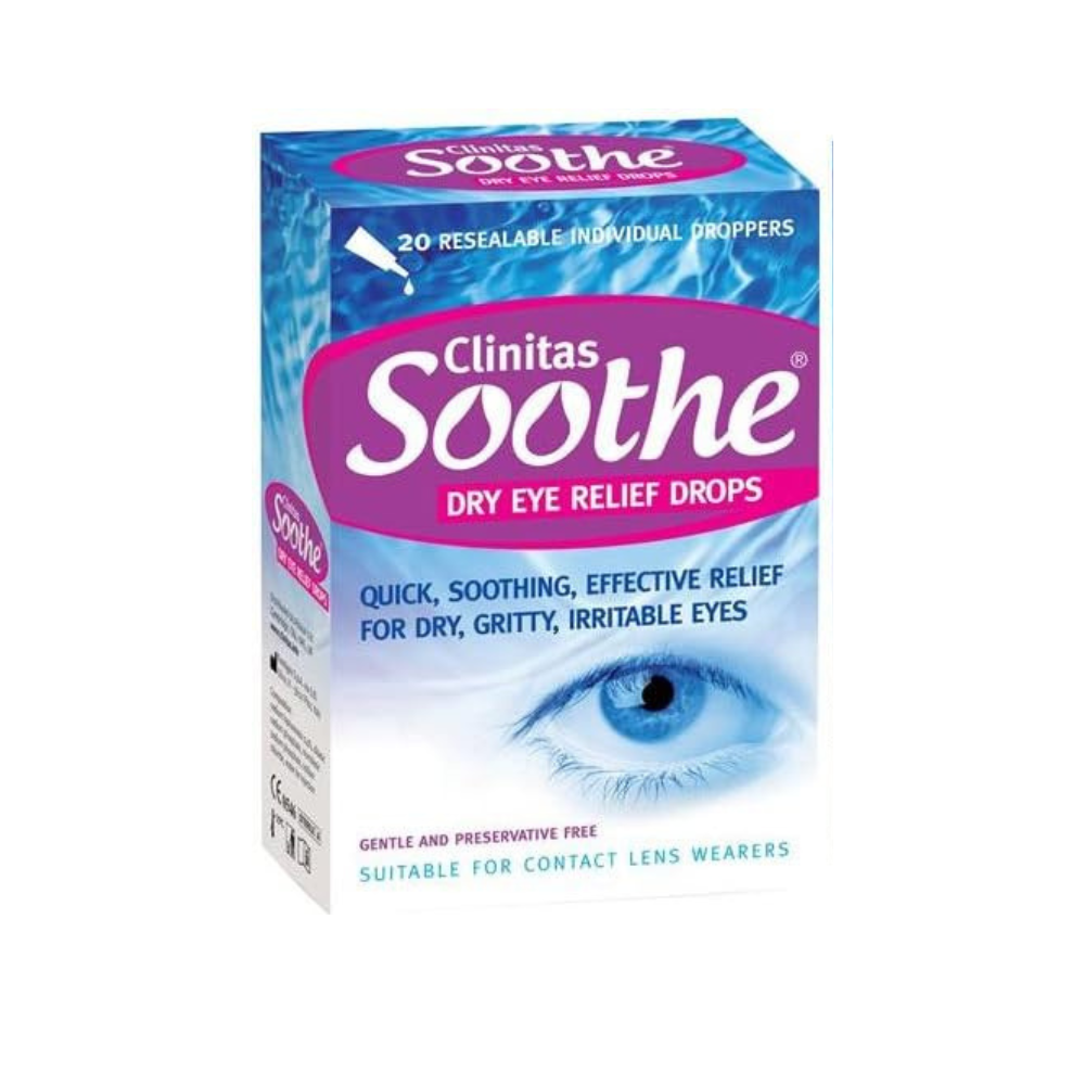 Eye Drops - Clinitas Soothe Dry Eye Relief 20 x 0.5 ml Vials for ...