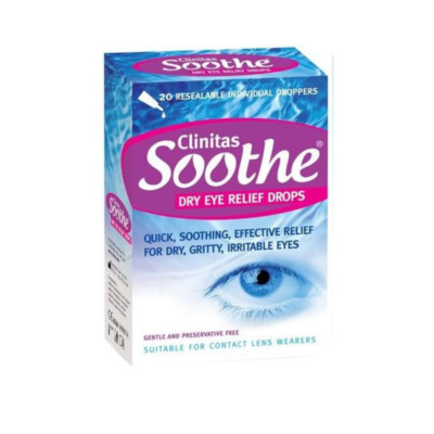 Eye Drops - Clinitas Soothe Dry Eye Relief 20 x 0.5 ml Vials for ...