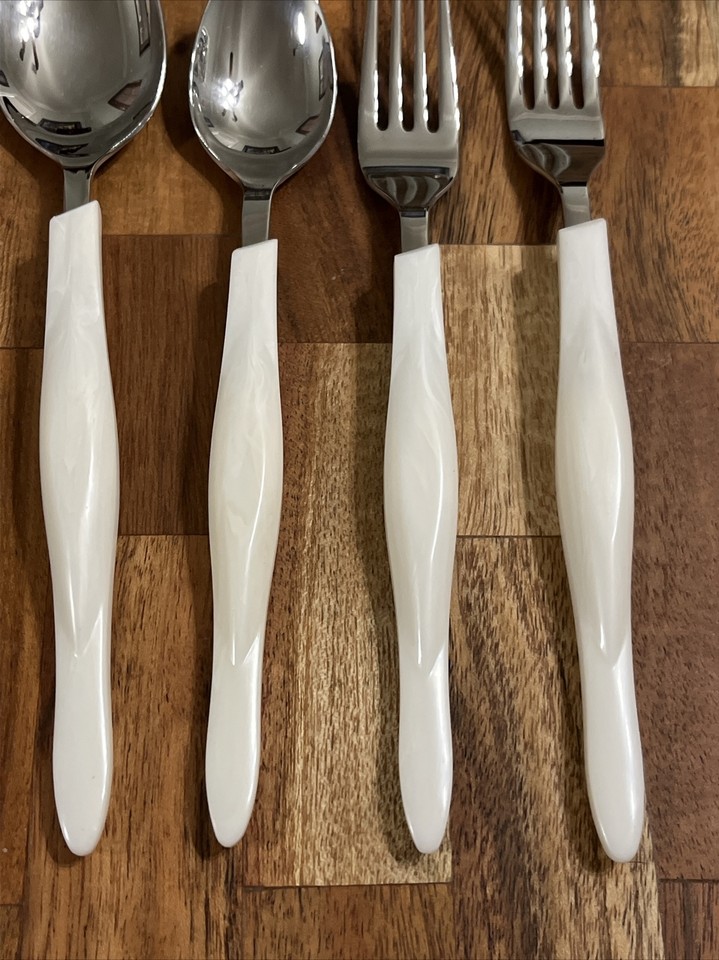 CUTCO Stainless CUE3 Pearl White Handle USA Silverware YOUR CHOICE ...