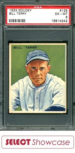 1933 GOUDEY #125 BILL TERRY RC GIANTS HOF PSA 6 SET BREAK | eBay