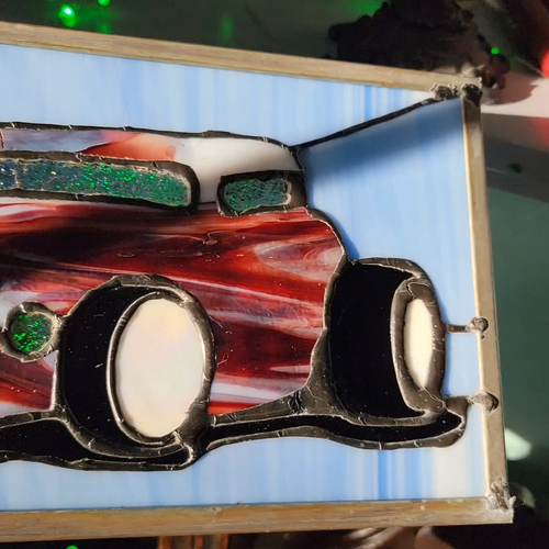 Hod Rod Stained Glass Panel, stained glass art, 1950's art, Rockabilly ...