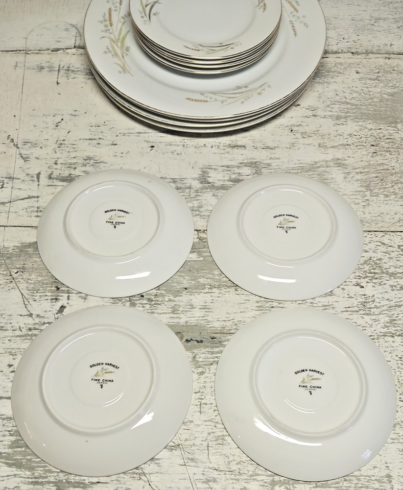 Service for 4 Vintage Golden Harvest Fine China Japan Wheat Pattern 16 ...
