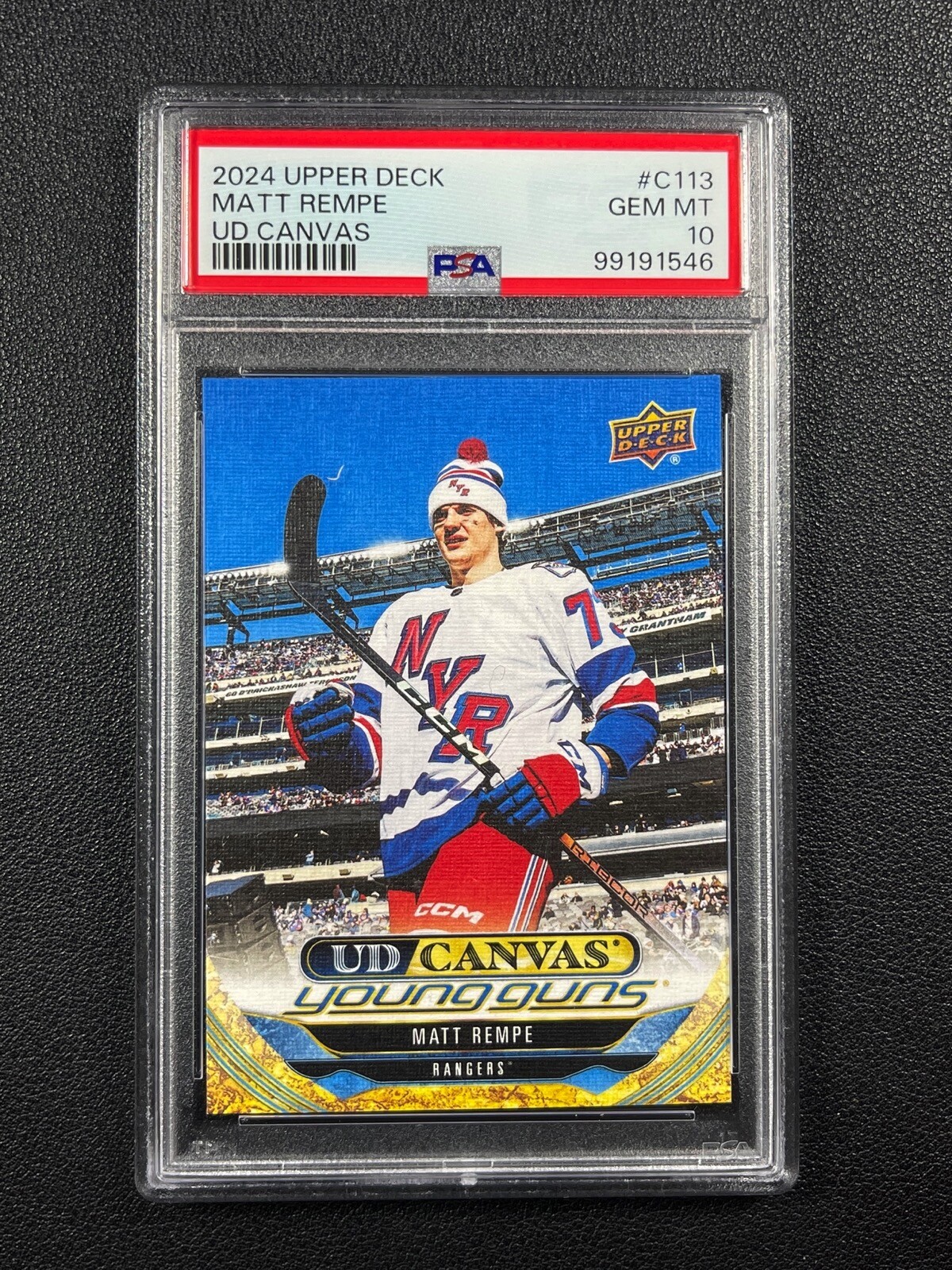 MATT REMPE PSA 10 2024 UPPER DECK #C113 UD CANVAS YOUNG GUNS ROOKIE RC ...