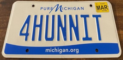 4HUNNIT Vanity License Plate 4 Hunni T | eBay