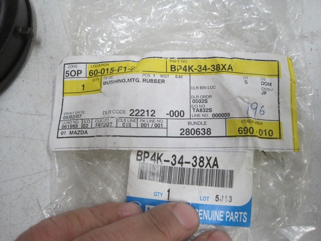 Bearing- Bushing Mounting Rubber Front- for Mazda 3 (Part # BP4K-34 ...