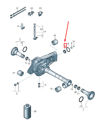 NEW VW TOUAREG 7P ENGINE SHAFT OIL SEAL 0AA409189B ORIGINAL NO DUTY TO ...