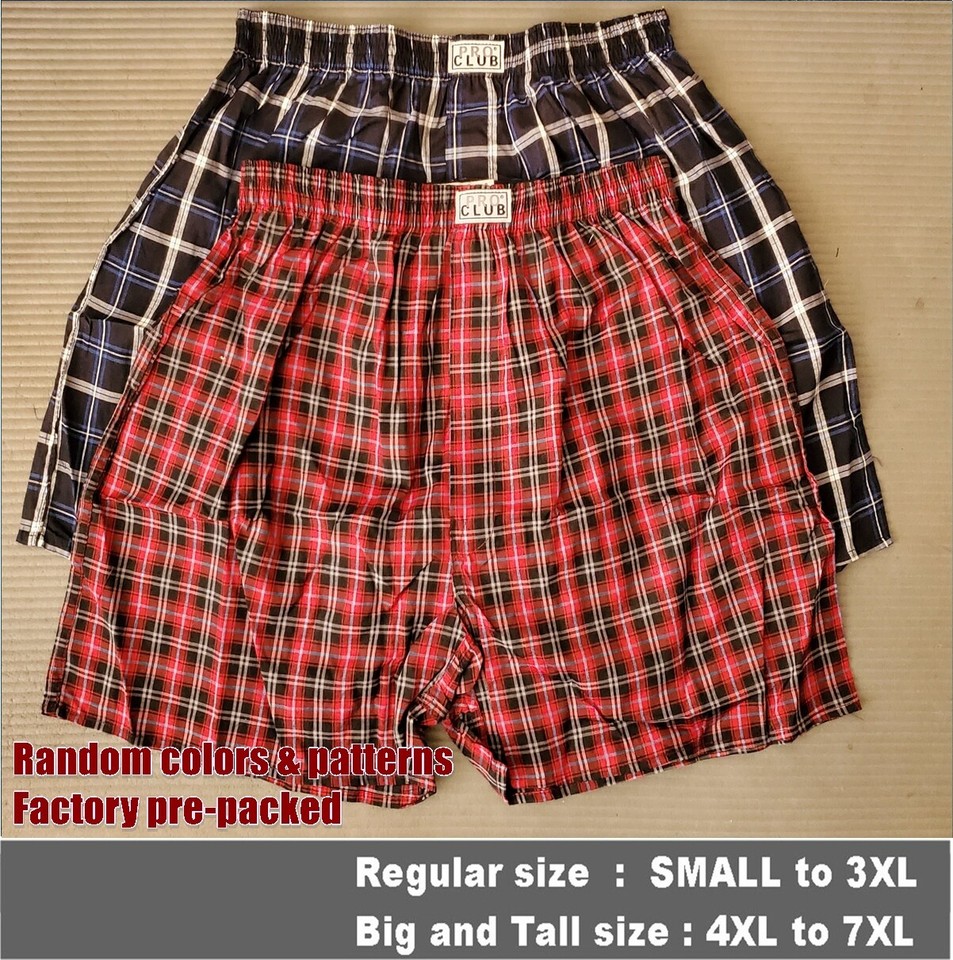 PRO CLUB BOXERS TRUNK SHORT PROCLUB MENS UNDERWEAR BIG AND TALL LOT 2 ...