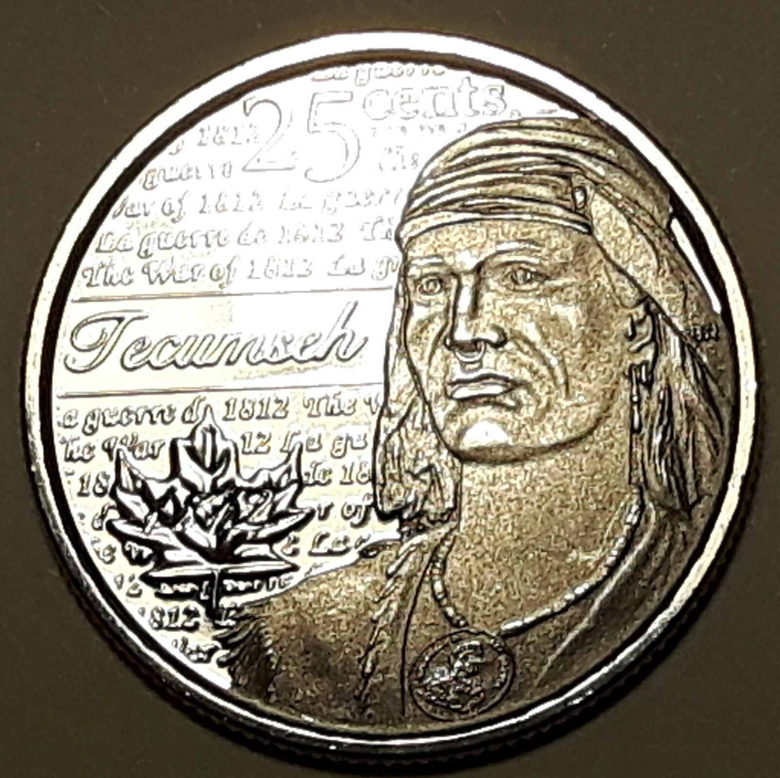 2012 CANADA 25 Cent TECUMSEH Regular Coin From Mint Roll UNC | eBay