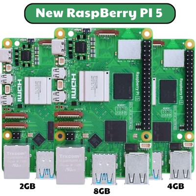 NEW Raspberry Pi 5 - 8GB/4GB/2GB RAM - 2.4GHz CPU - VideoCore VII GPU ...