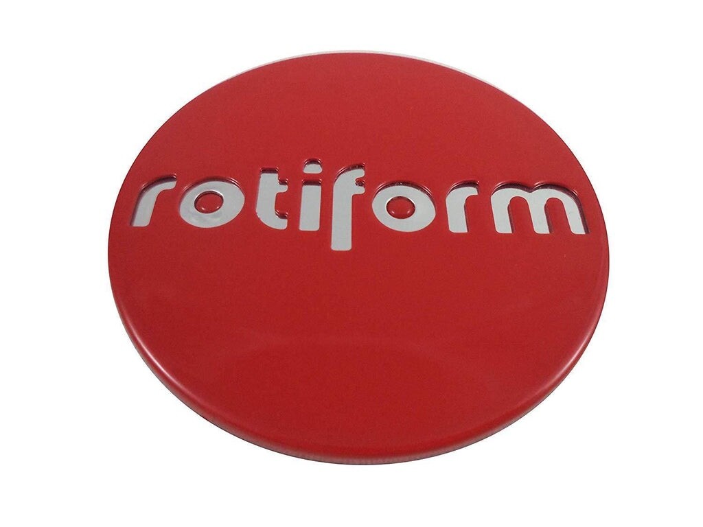 NEW Rotiform Red Wheel Rim Center Cap Chrome Logo 2-3/8" OD 1003-40RC 5 ...