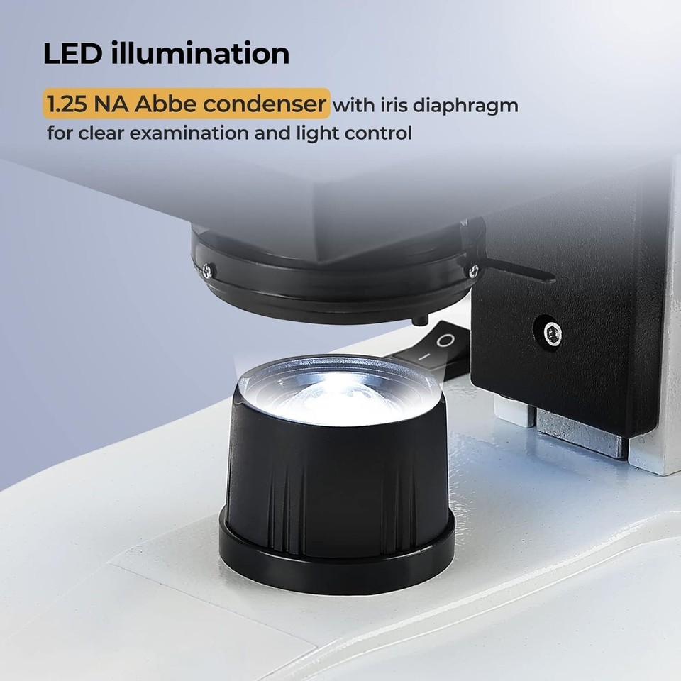 [Blood Version] Vabiooth Dual-View Compound Monocular Microscope 40X ...