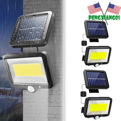 2X Solar Street Light Bar Outdoor Garden Motion Sensor Wall Flood Yard ...