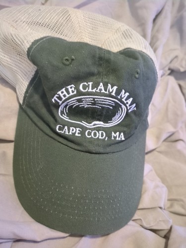 The Clam Man Cape Cod, MA Green & White Adult Adjustable Hat Cap B80 | eBay