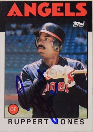 RUPPERT JONES Angels Mariners Padres Yankees Autograph 1986 TOPPS #464 ...
